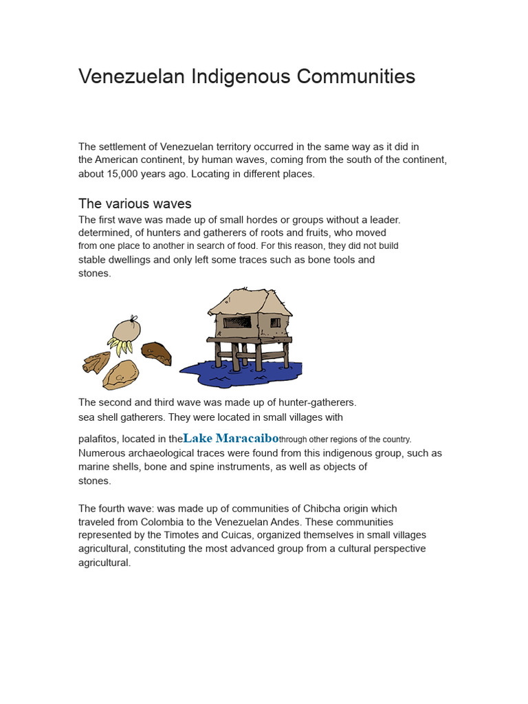 Venezuelan Indigenous Communities History | PDF | Venezuela ...