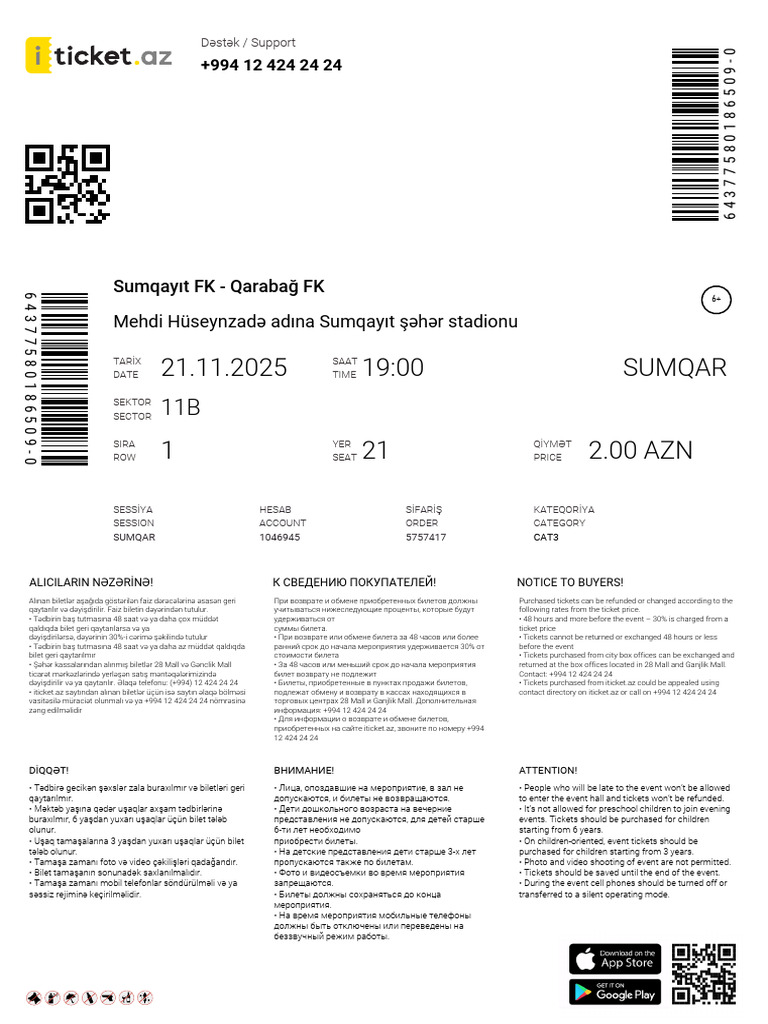 Iticket - AZ Order 5757417 20016611 | PDF