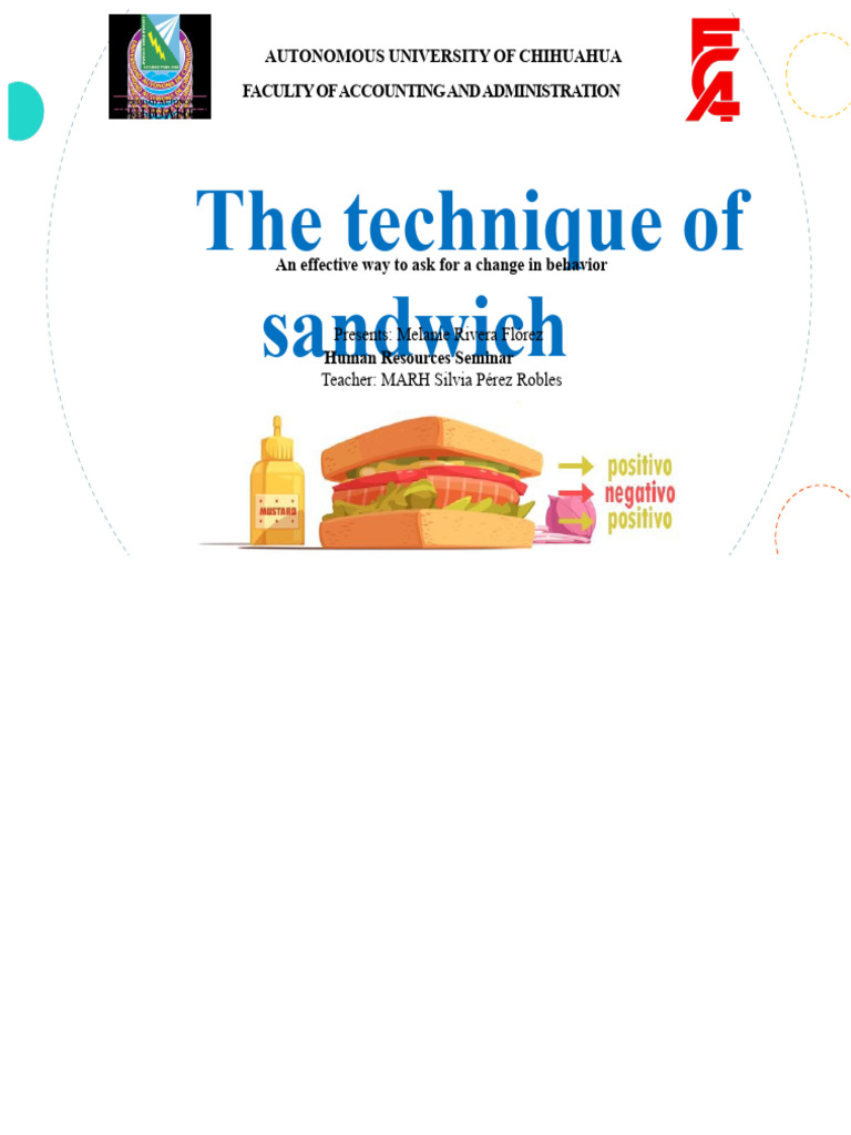 SANDWICH TECHNIQUE | PDF | Psychological Concepts | Psychology