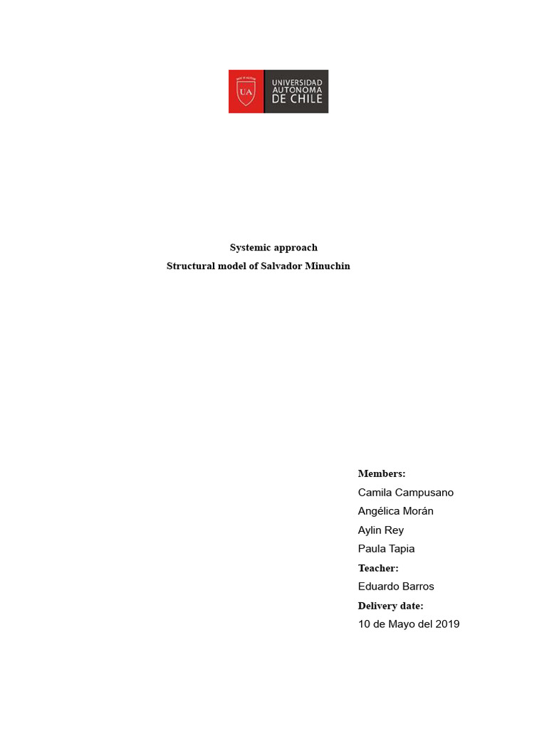 Minuchin's Structural Family Therapy Guide | PDF | System | Psychotherapy