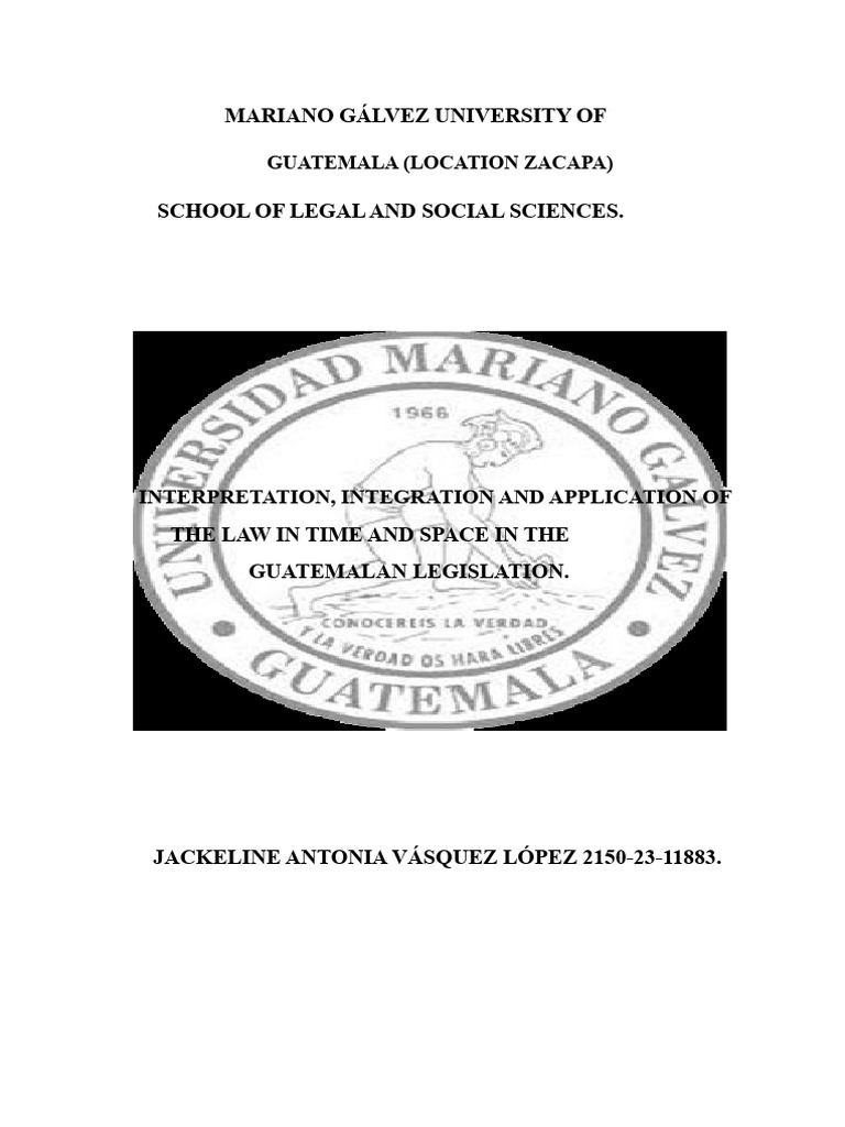 Guatemalan Law: Interpretation & Application | PDF | Crimes | Crime ...