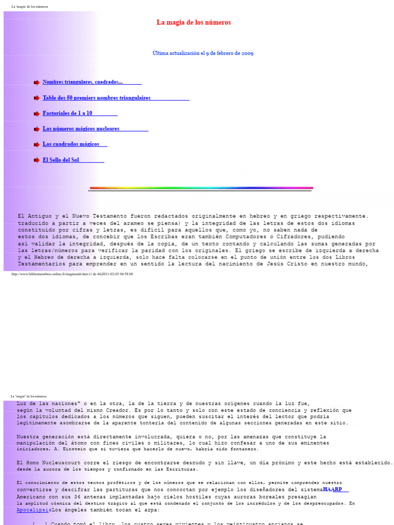 La magia de los números y su significado | PDF