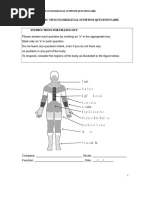 Standardized Nordic MSK Questionnaire | PDF | Musculoskeletal System