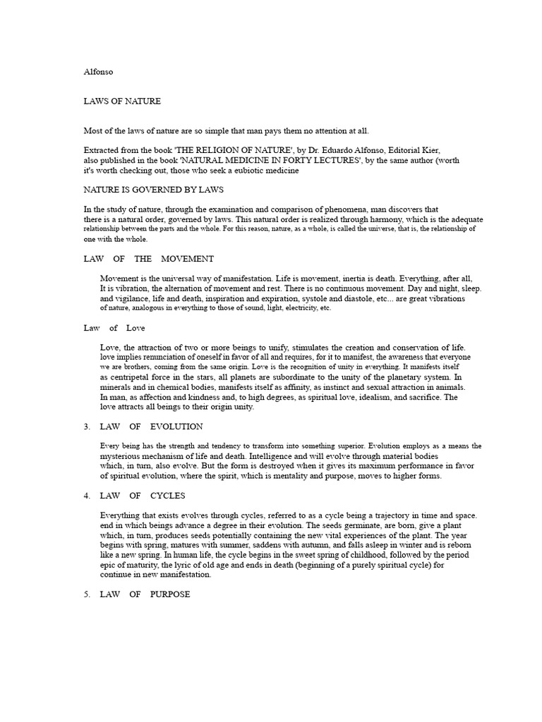 Understanding Nature's Laws Explained | PDF | Natural Selection | Love