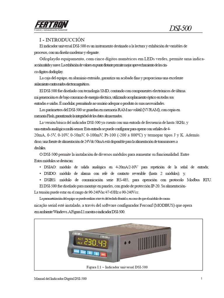 Manual del DSI-500 | PDF | Automatización | Contraseña
