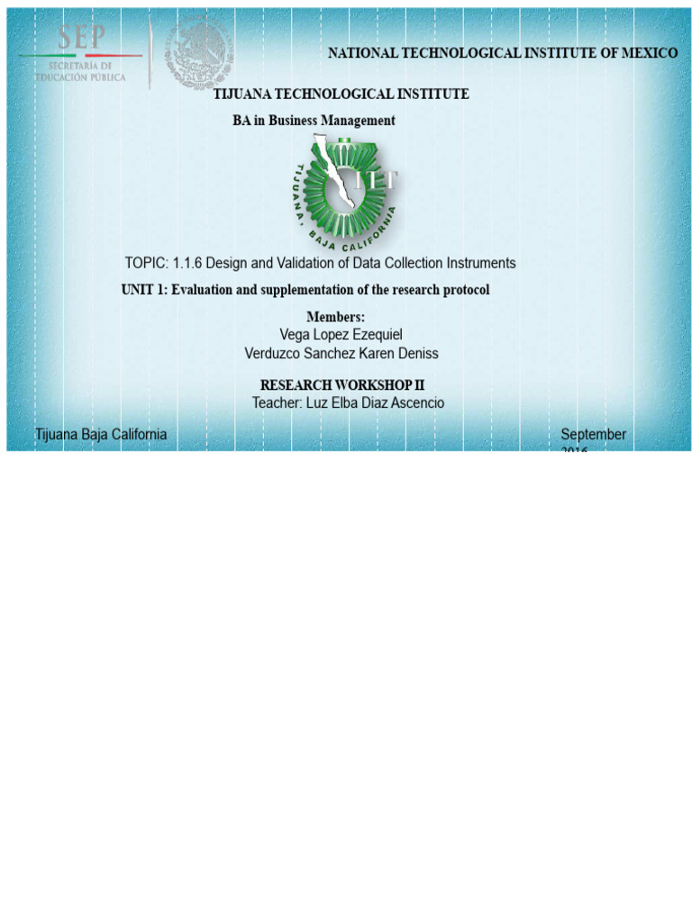 Data Collection Instrument Design Guide | PDF | Validity (Statistics ...