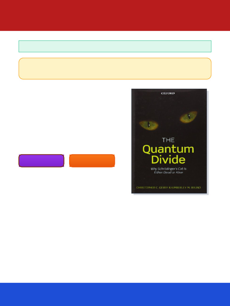 The Quantum Divide Why Schrodinger S Cat Is Either Dead or Alive 1st ...