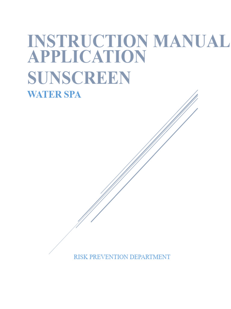 Instructions For Using Sunscreen | PDF | Sunscreen | Ultraviolet