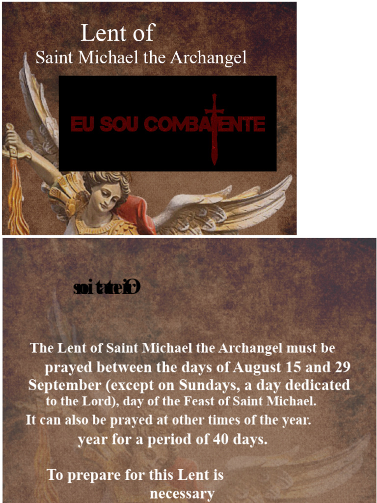 Lent Saint Michael | PDF | Michael (Archangel) | Christian Belief And ...