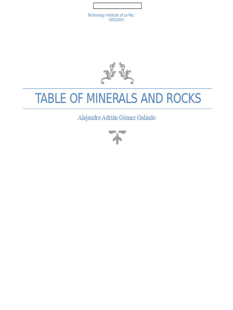 Geology: Minerals and Rocks Overview | PDF | Limestone | Sandstone