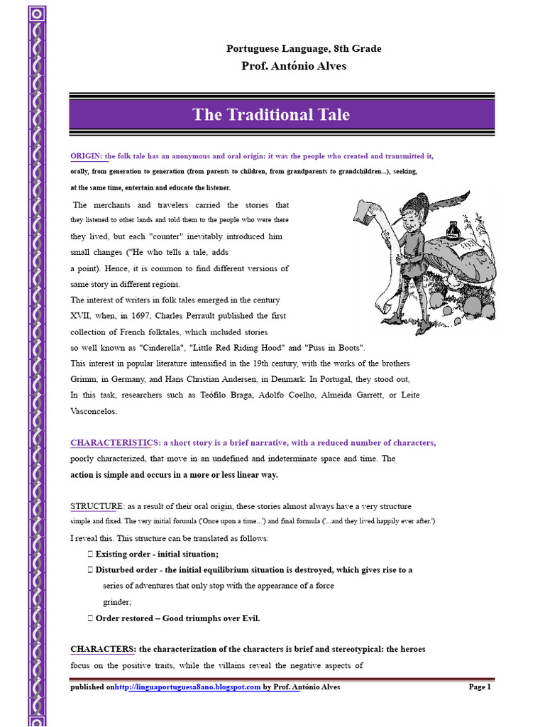 Traditional Tale - Origin and Characteristics (Blog8 11-12) | PDF ...