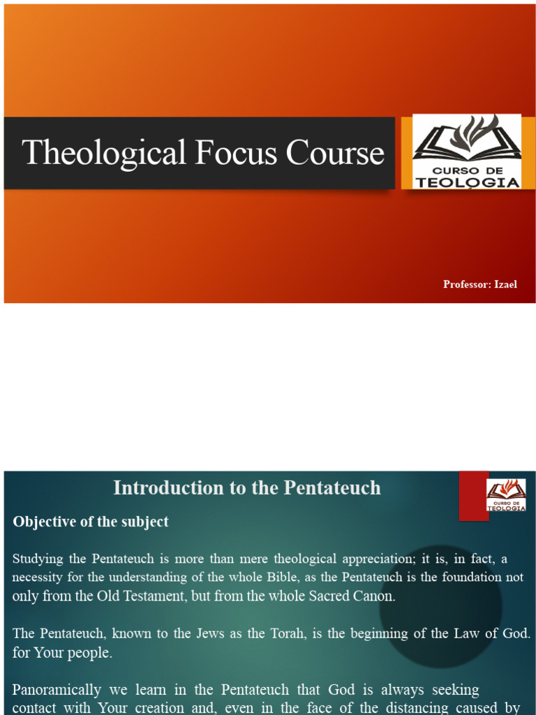 Class 01 Introduction to the Pentateuch | PDF | Torah | Bible