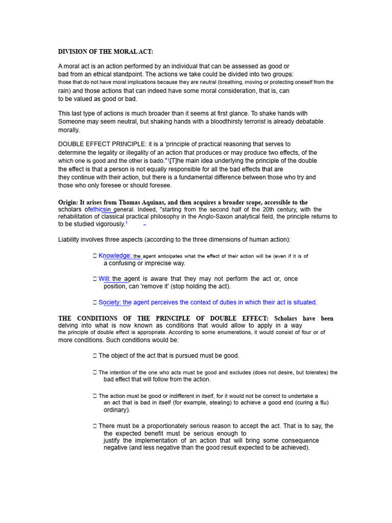 Division of the Moral Act | PDF | Applied Philosophy | Liberal Arts ...
