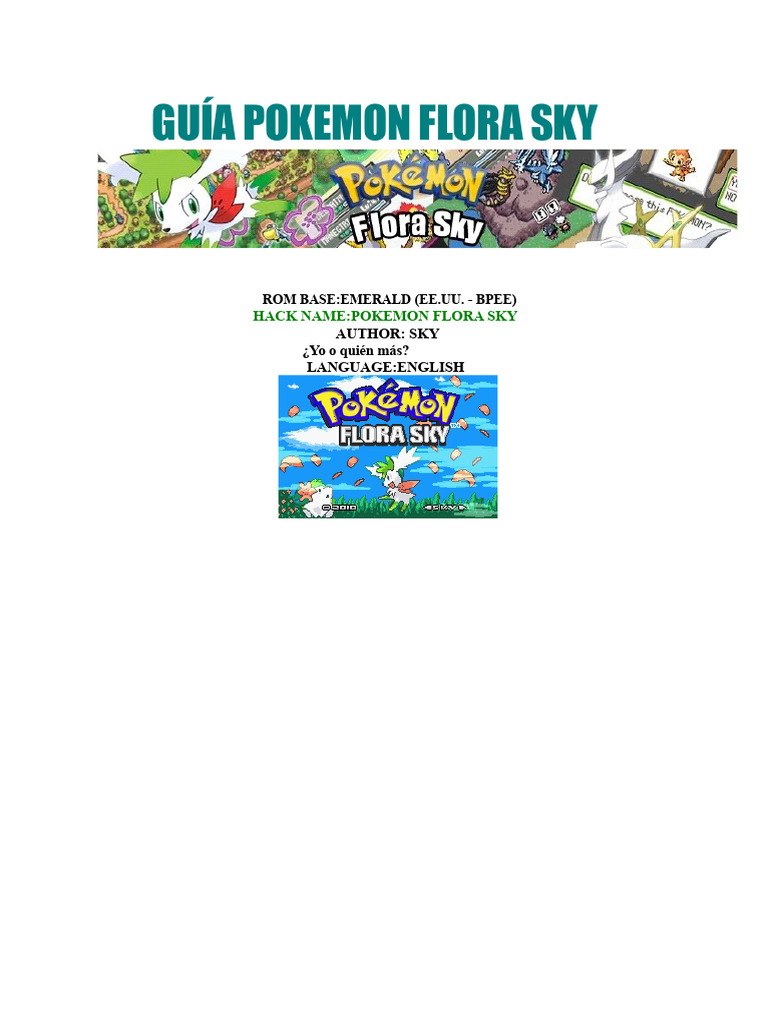 Guía de Pokemon Flora Sky (Español) | PDF | Pokémon