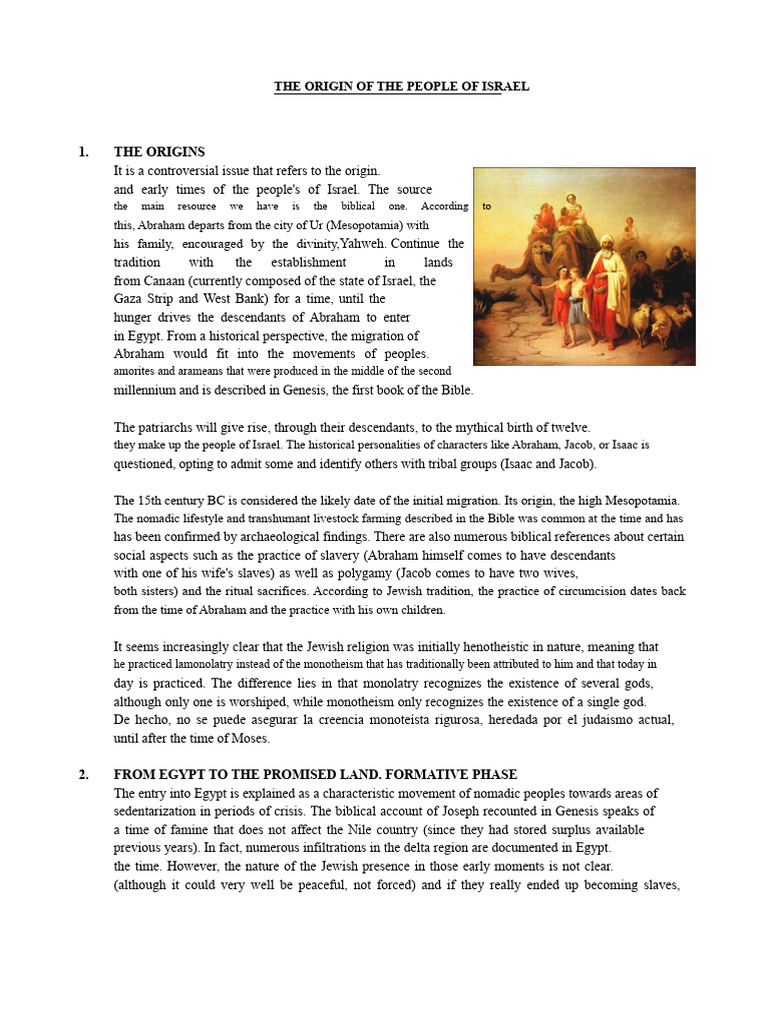 Origins of the People of Israel | PDF | Babylonian Captivity | Israelites