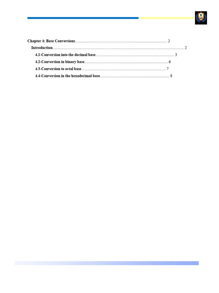 Chapter 4 Basic Conversions | PDF | Number Theory | Arithmetic
