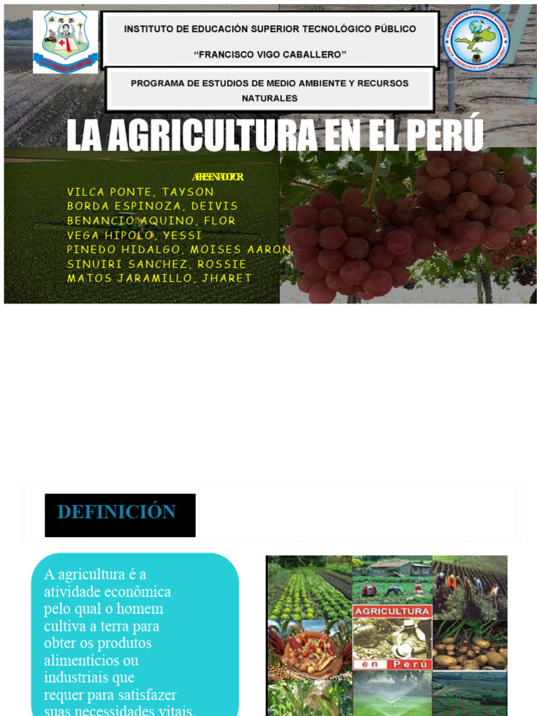 A Agricultura no Peru Ppt Pronto | PDF | Agricultura | Peru