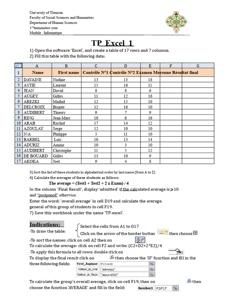 Excel Exercise 1 | PDF | Spreadsheet Software