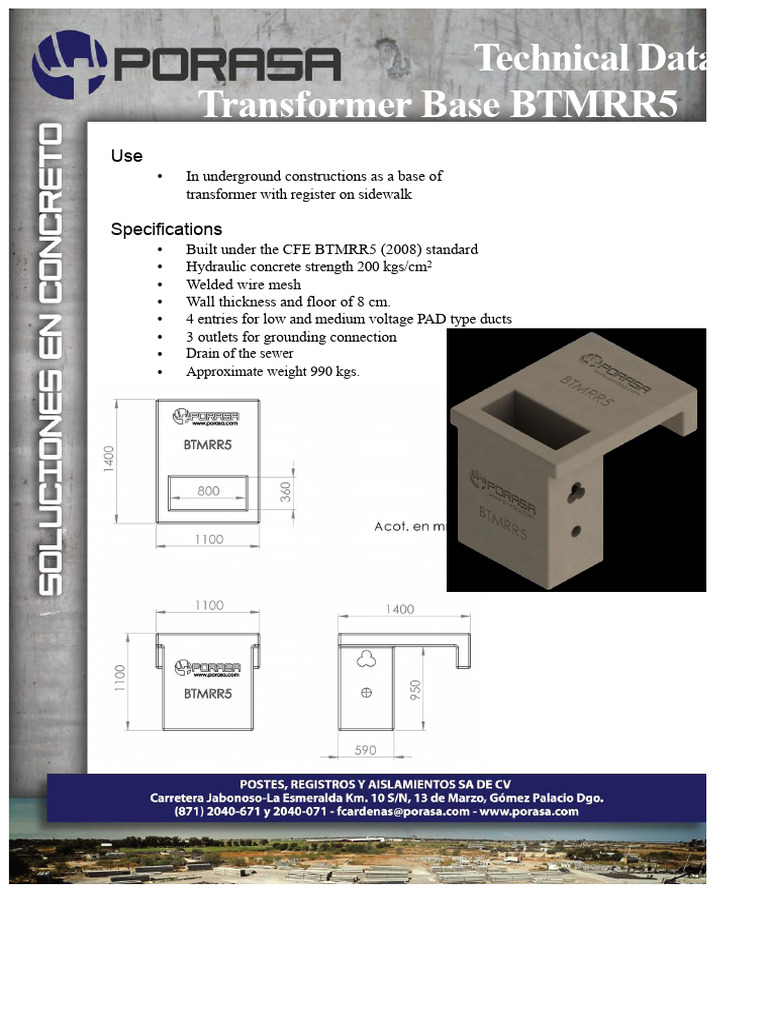 Transformer Base BTMRR5 | PDF