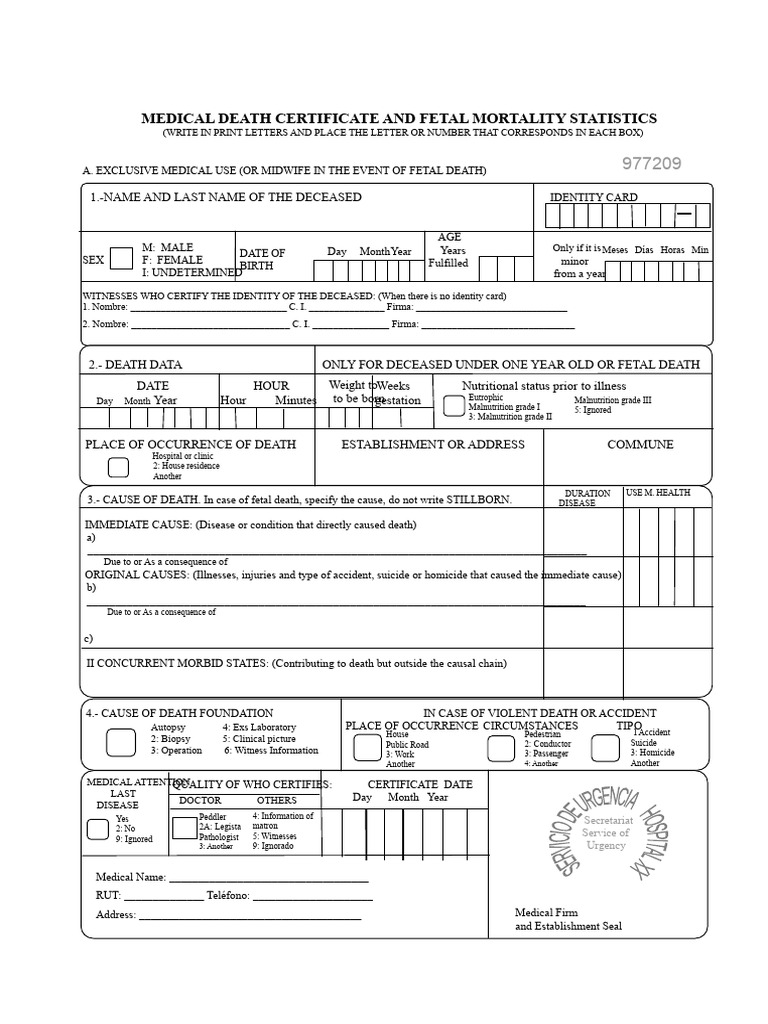 Medical Death Certificate Guidelines | PDF | Death | Health Sciences