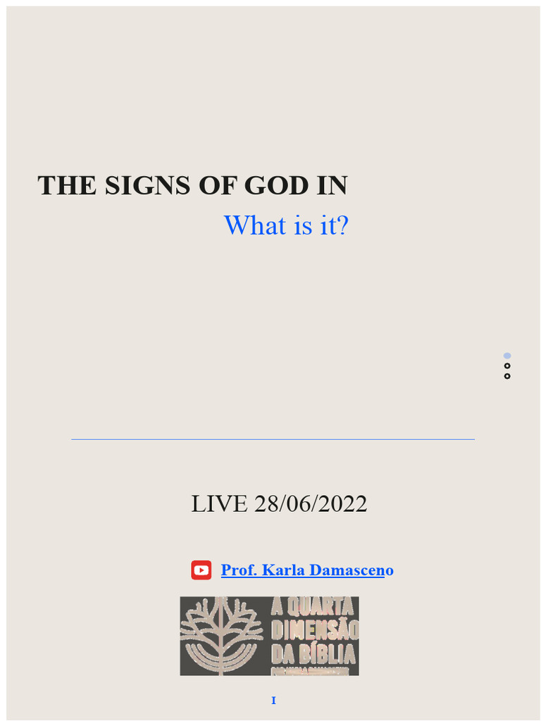 THE SIGNS OF GOD IN THE HEAVENS KARLA DAMASCENO | PDF | Jews | Bible