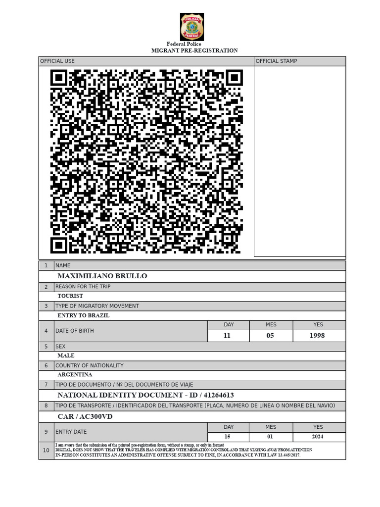Pre Migration Registration 20240113131943 | PDF