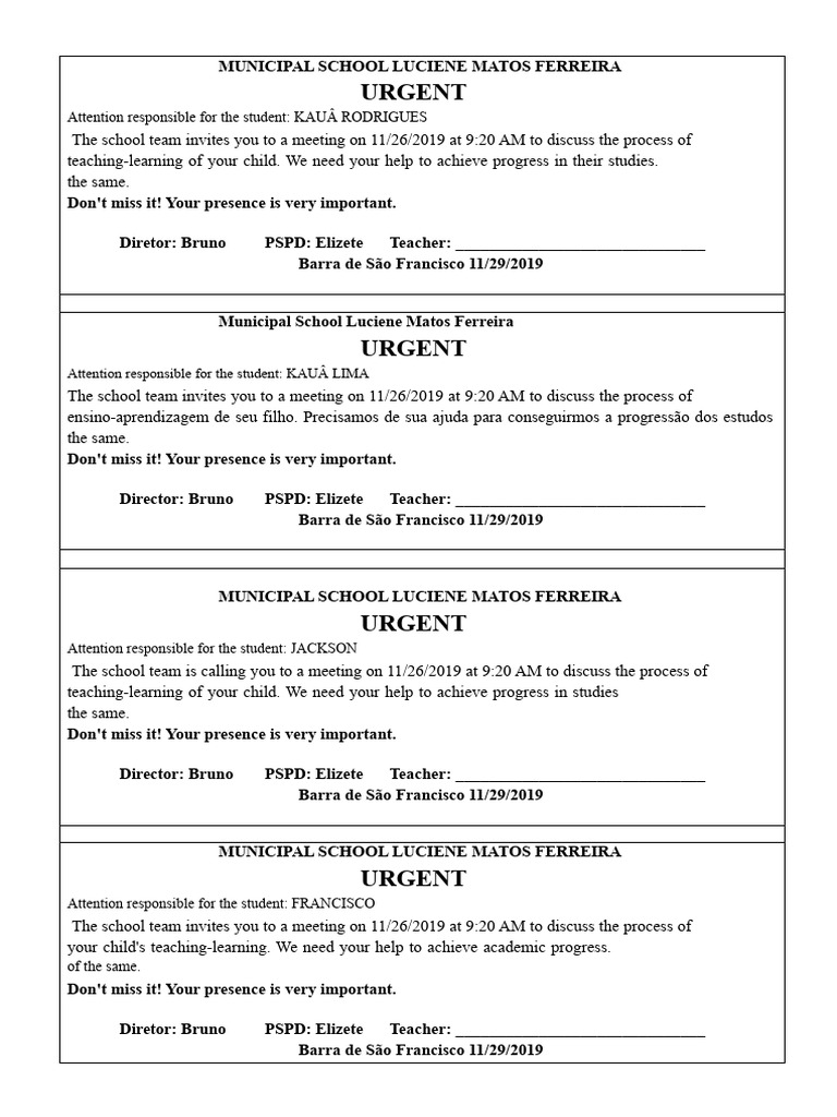 NOTICE TO PARENTS 2019 | PDF