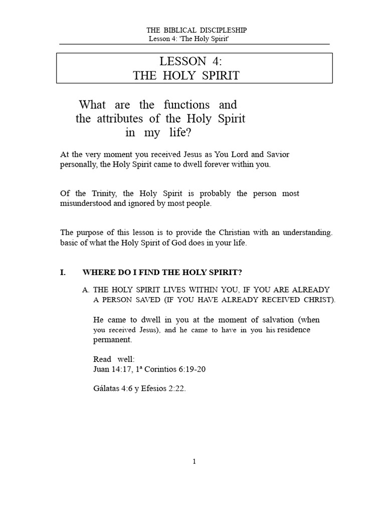 Understanding the Holy Spirit's Role | PDF | Jesus | Holy Spirit