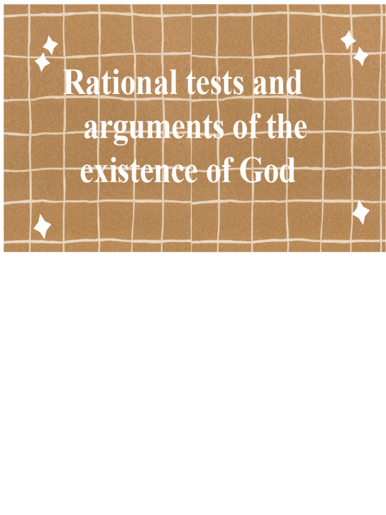 Arguments for the Existence of God | PDF | Existence Of God | God