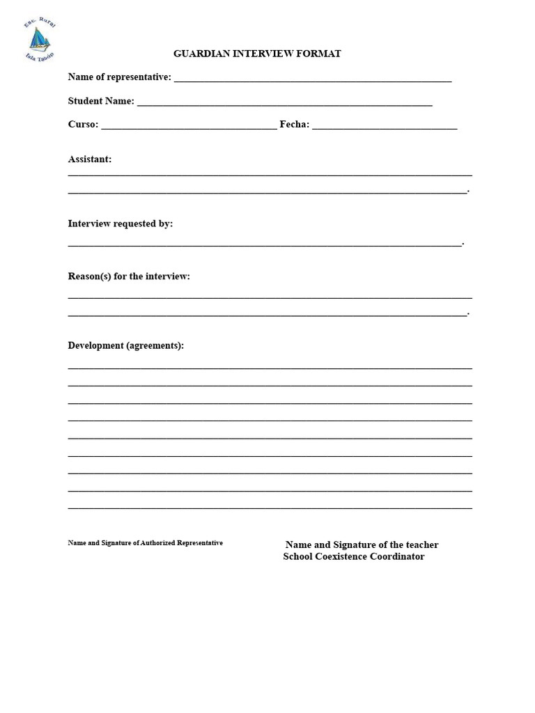 Guardian Interview Format Template | PDF