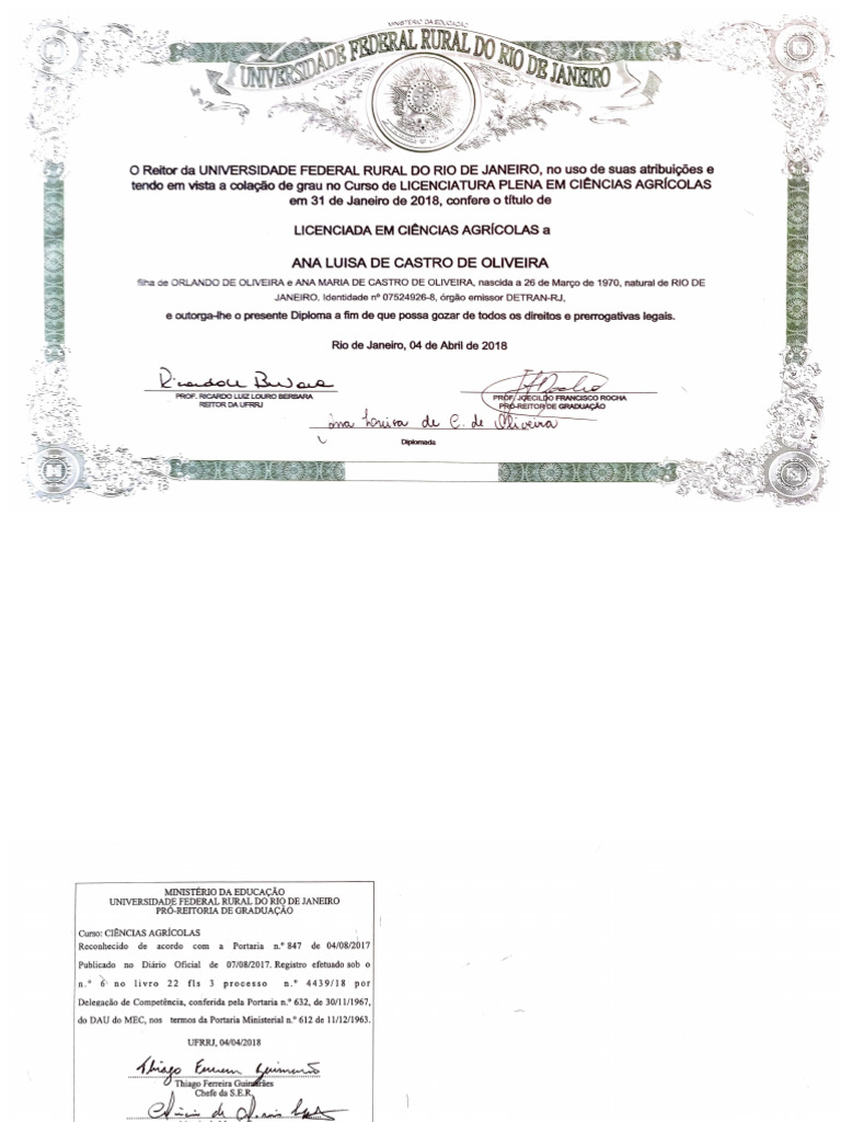 Diploma Front and Back | PDF