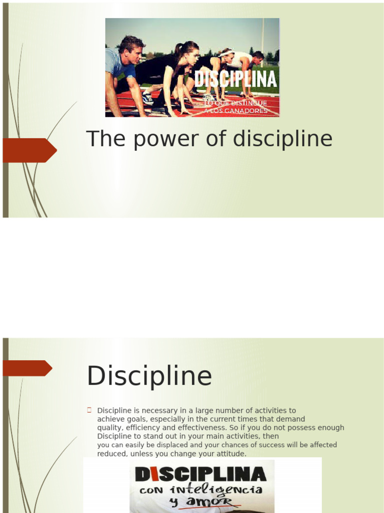 The Power of Discipline 1 | PDF | Disciplines | Goal