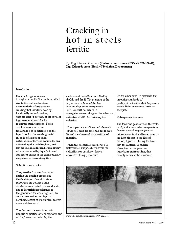 Hot cracking | PDF | Fracture | Construction