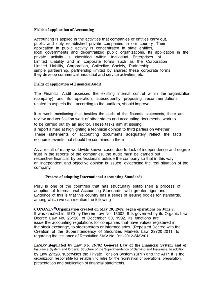 Applications of Accounting and Auditing | PDF | Audit | International ...