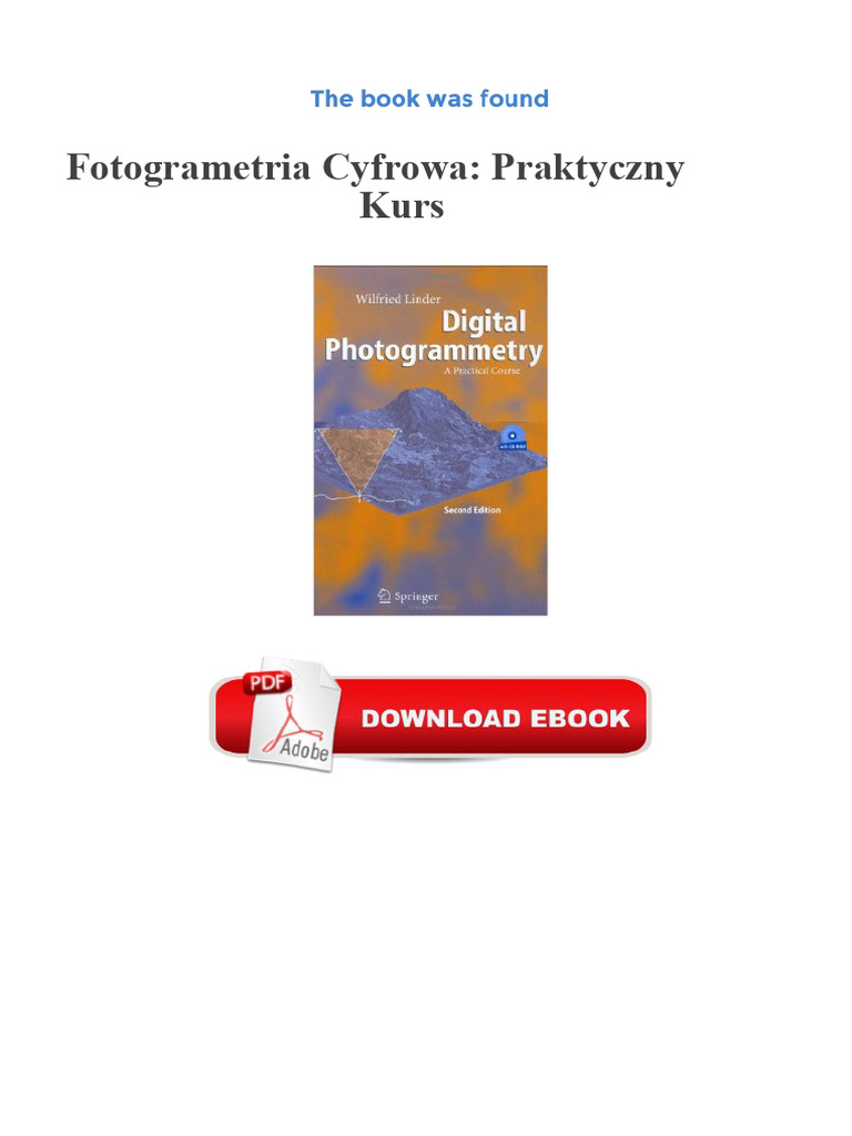 [PDF] Fotogrametria cyfrowa Kurs praktyczny | PDF