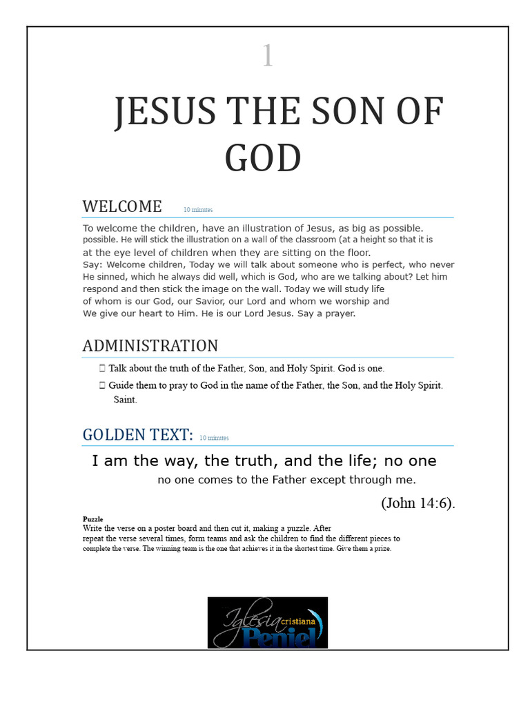 Teaching Kids About Jesus Christ | PDF | Jesus | Prayer