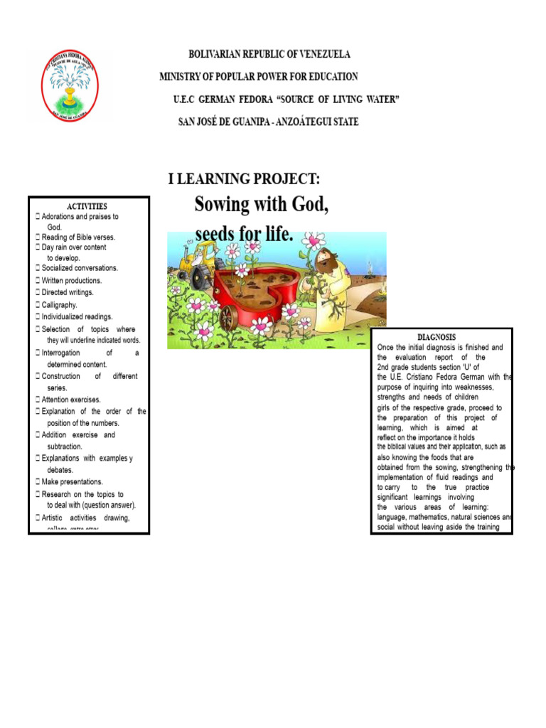 Learning Project: Sowing with God | PDF | Syllable | Writing
