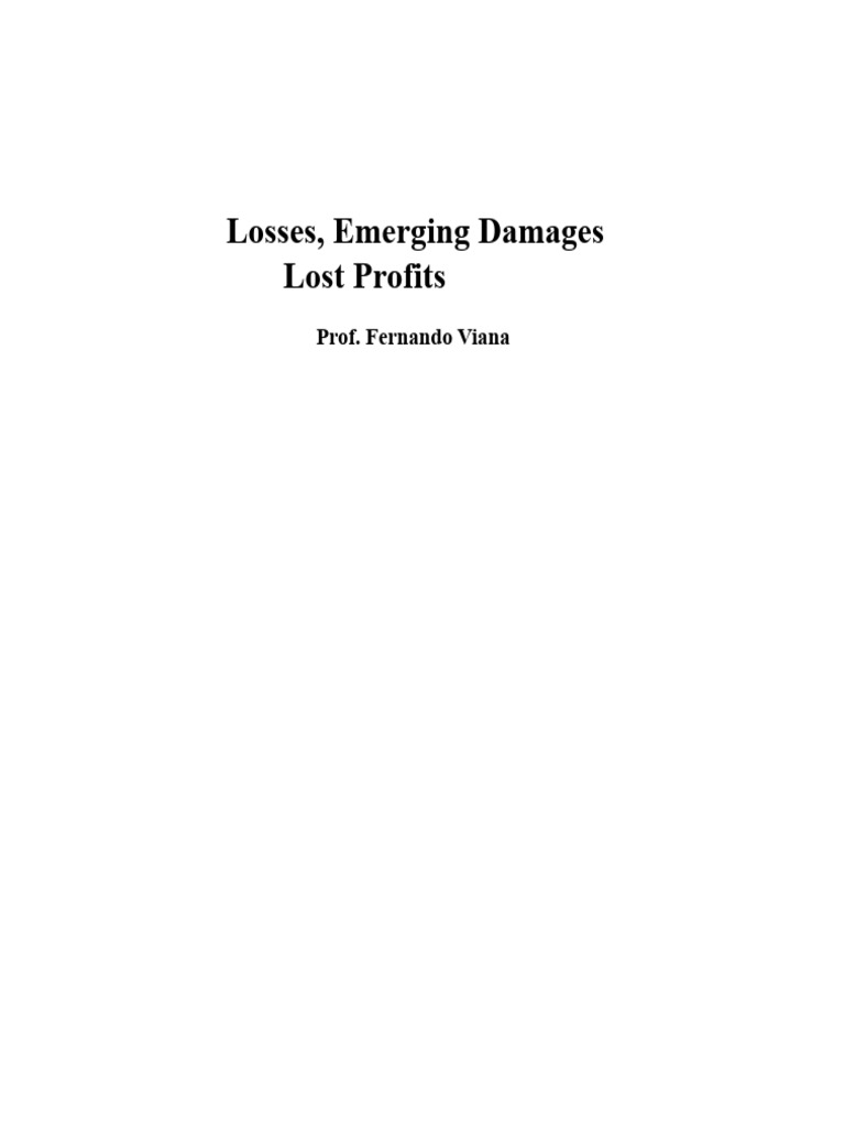 Losses, Direct Damages and Lost Profits | PDF | Damages | Inventory