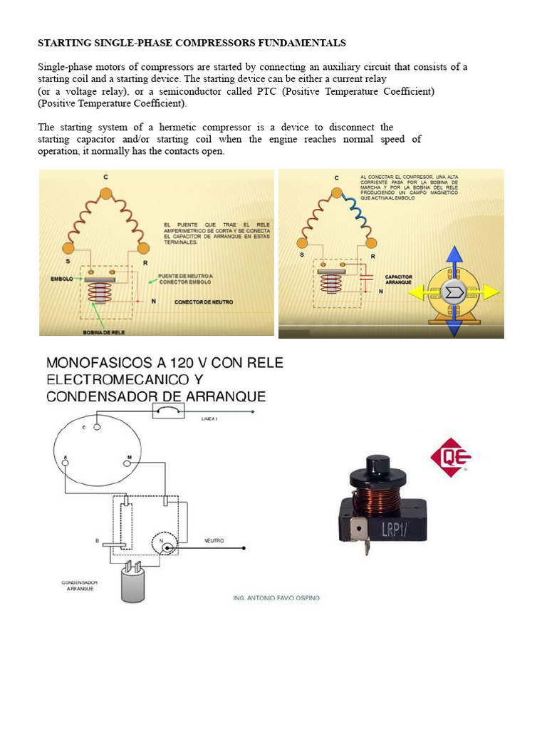 Single-Phase Compressor Start-Up | PDF | Relay | Capacitor
