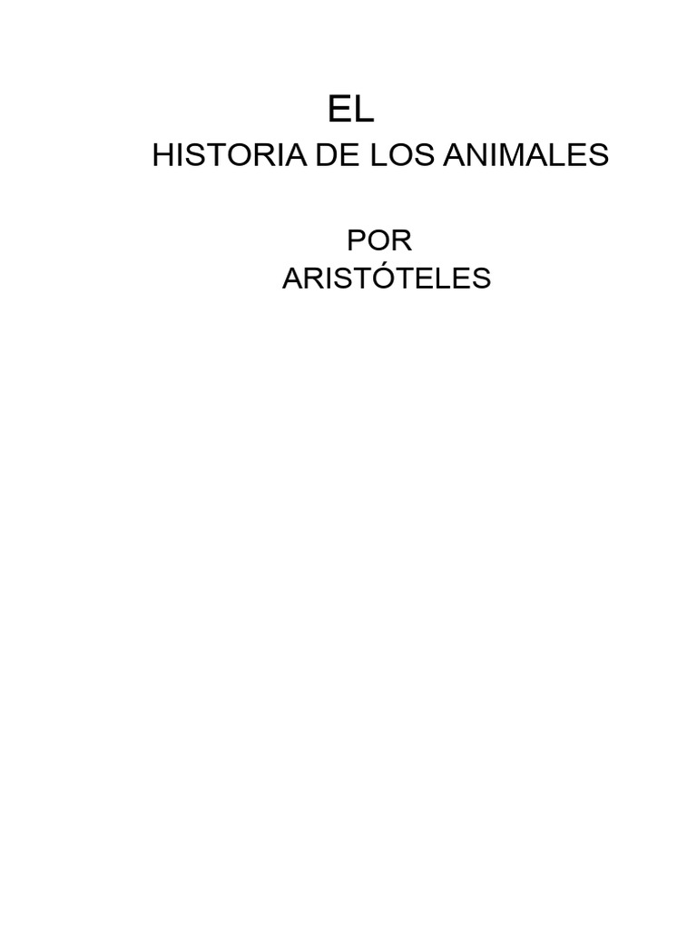 La Historia de Los Animales Por Aristóteles | PDF | Cráneo | Zoología