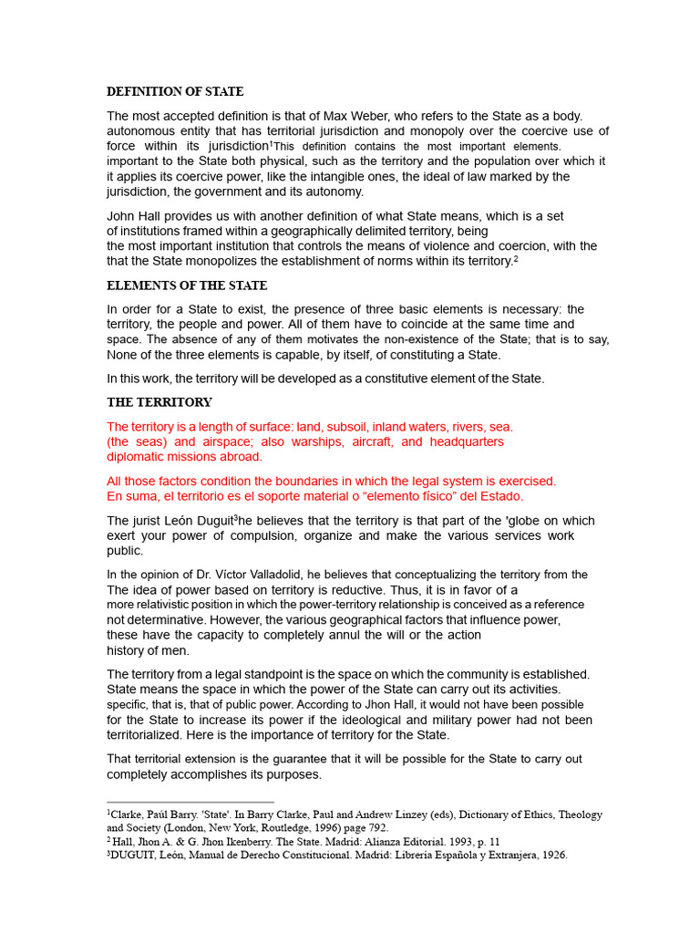 Elements of the State | PDF | State (Polity) | Sovereignty