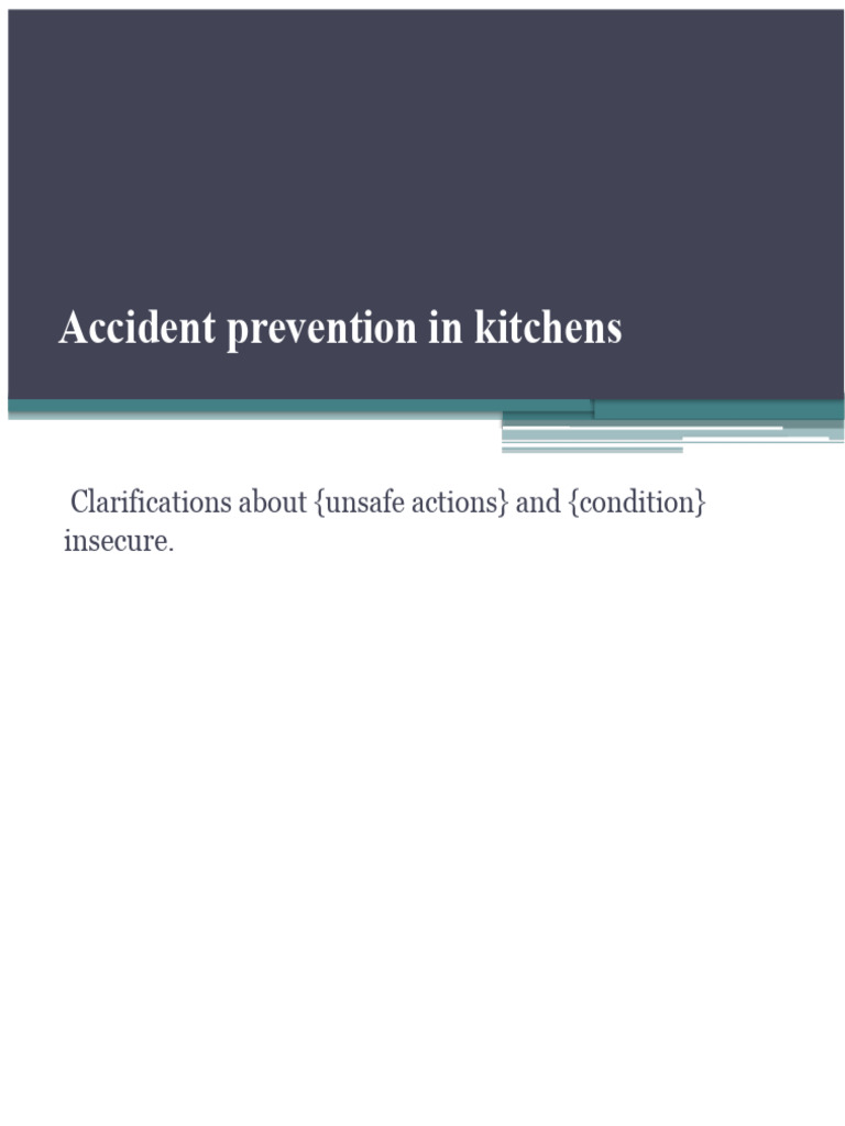 Kitchen Accident Prevention Strategies | PDF | Kitchen Utensil ...