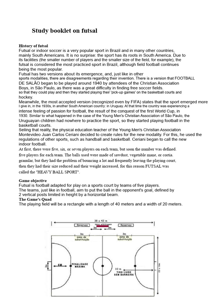 Study booklet on futsal 7th grade | PDF | Association Football ...