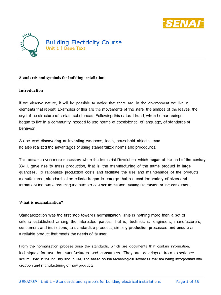 Building Electrical Standards Overview | PDF | Electrical Wiring ...