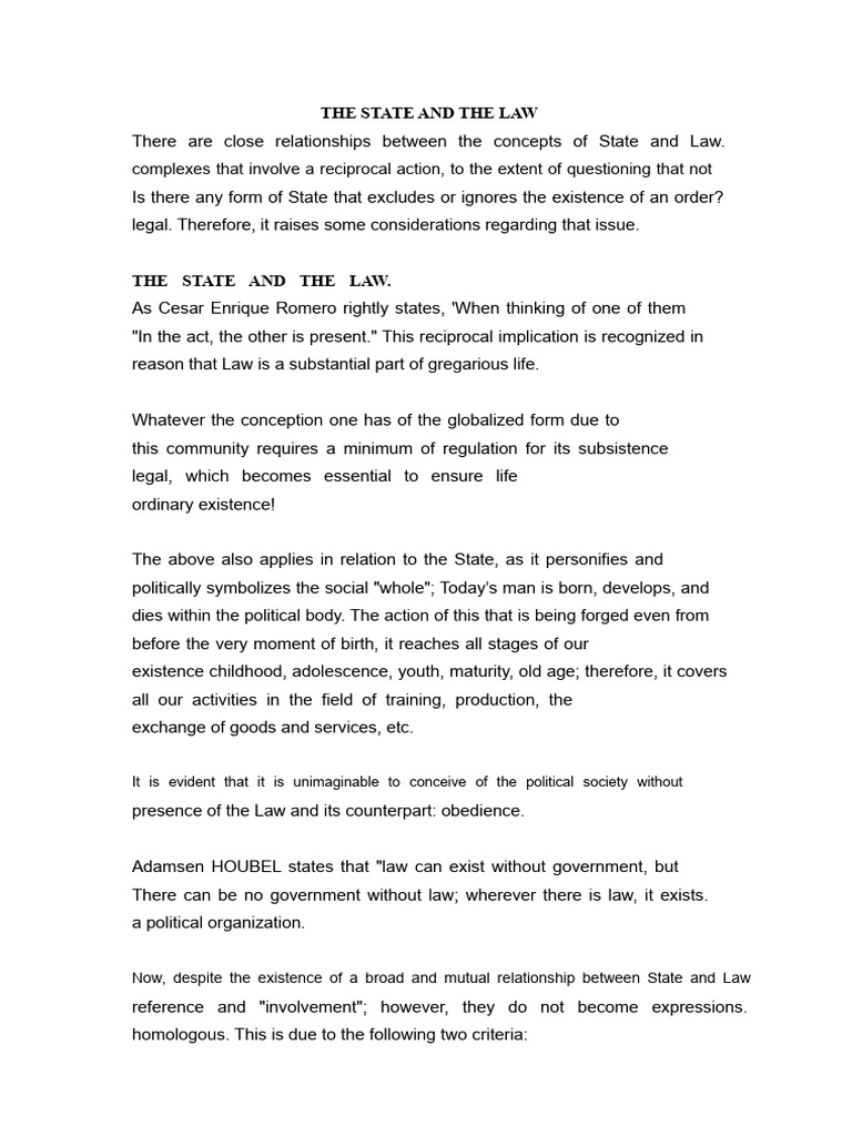 State and Law: Interconnected Concepts | PDF | Rule Of Law | Human Rights
