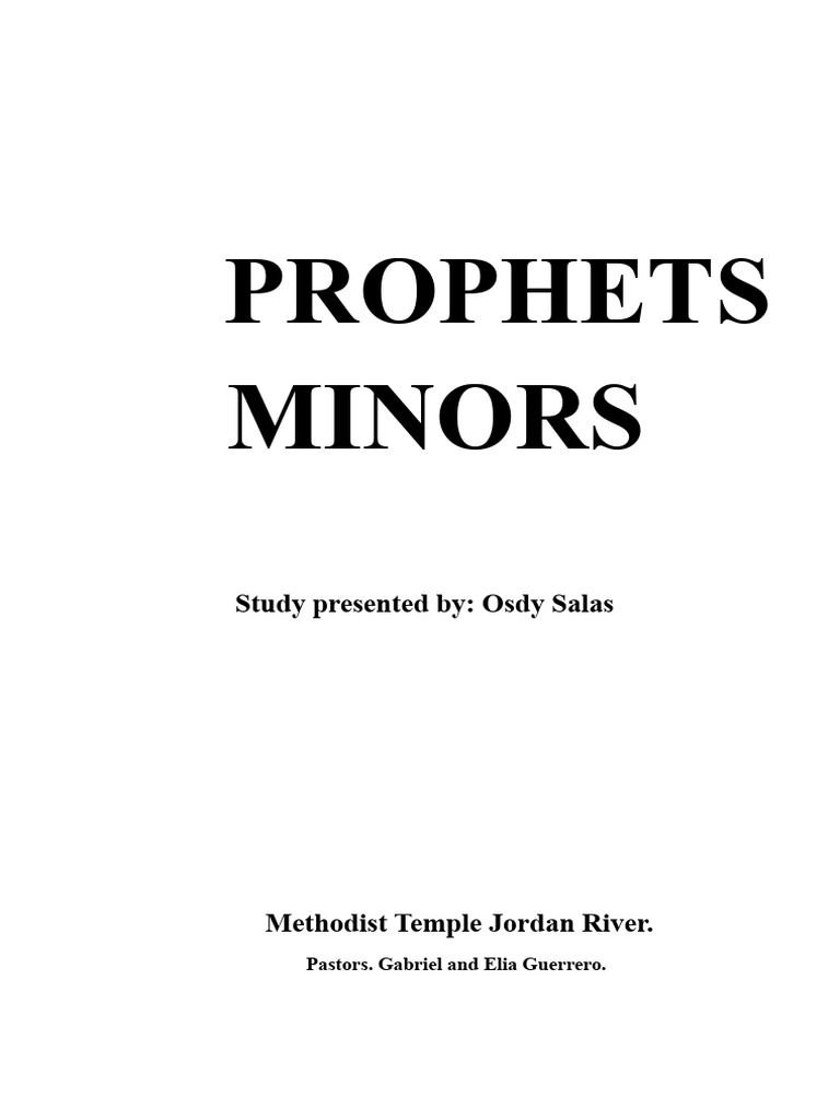 Understanding the Minor Prophets | PDF | Nevi'im | Twelve Minor Prophets