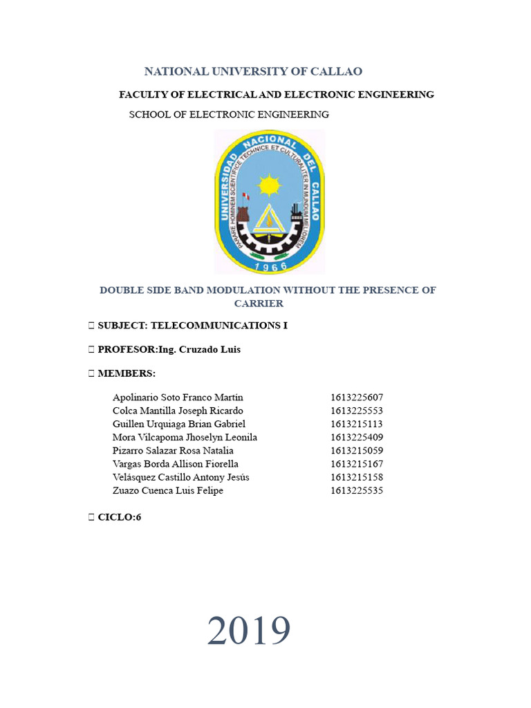 Double Side Band Without Carrier telecommunications I | PDF | Detector ...