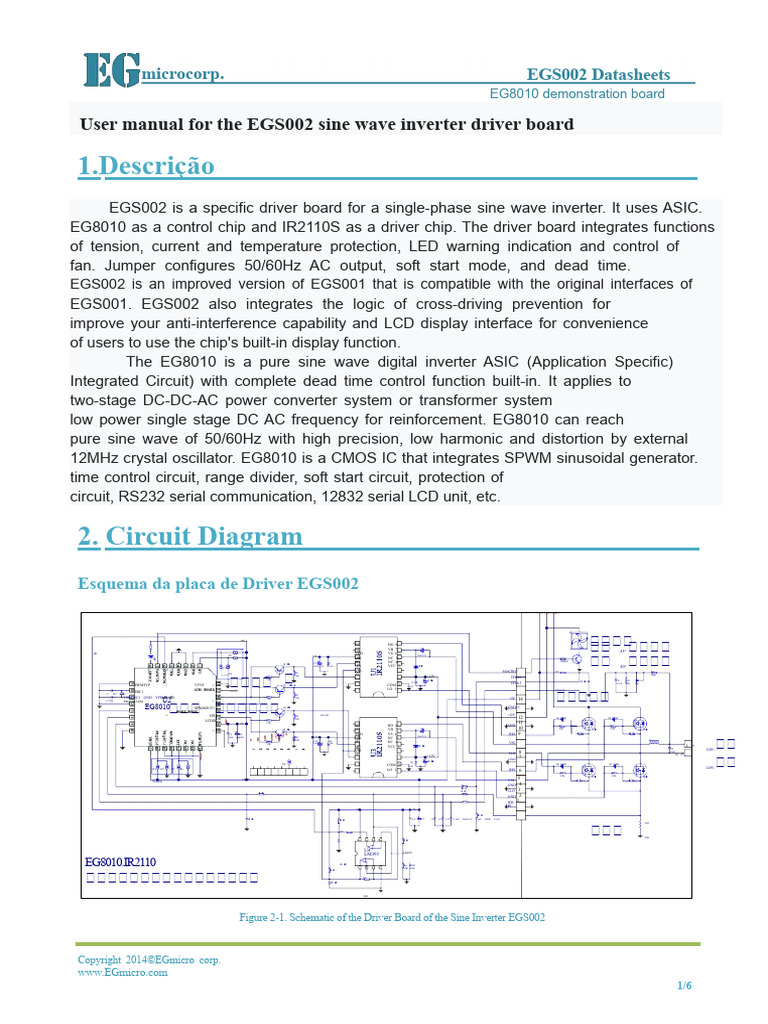 datasheet EGS002 PORTUGUESE | PDF | Power Inverter | Electronics
