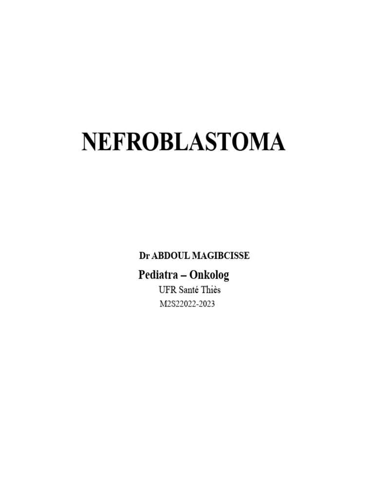 Nephroblastoma Cisse | PDF