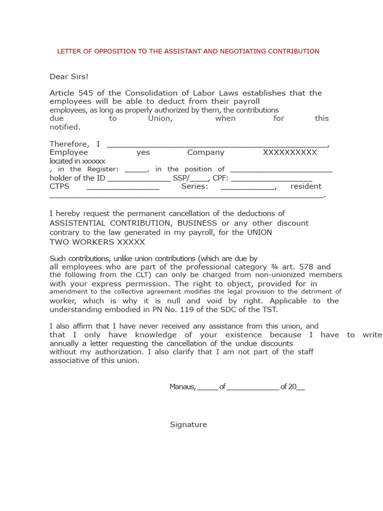 LETTER OF OPPOSITION SINDICARGAS.doc | PDF